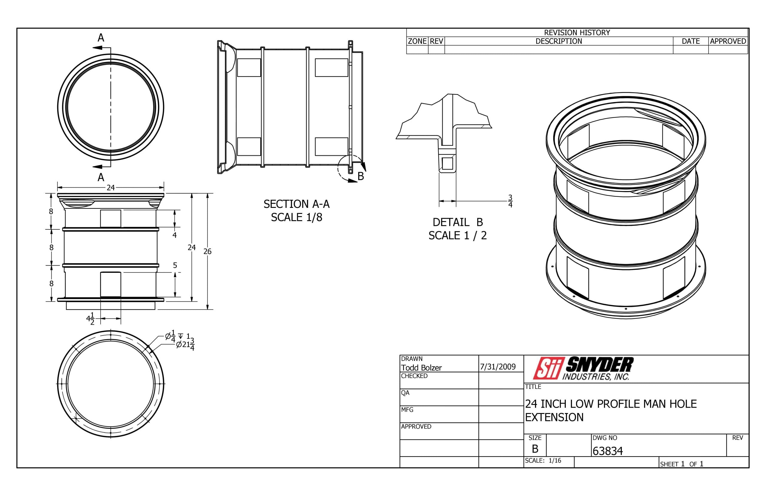 Manhole extension (24" H x 20" D) - National Storage Tank