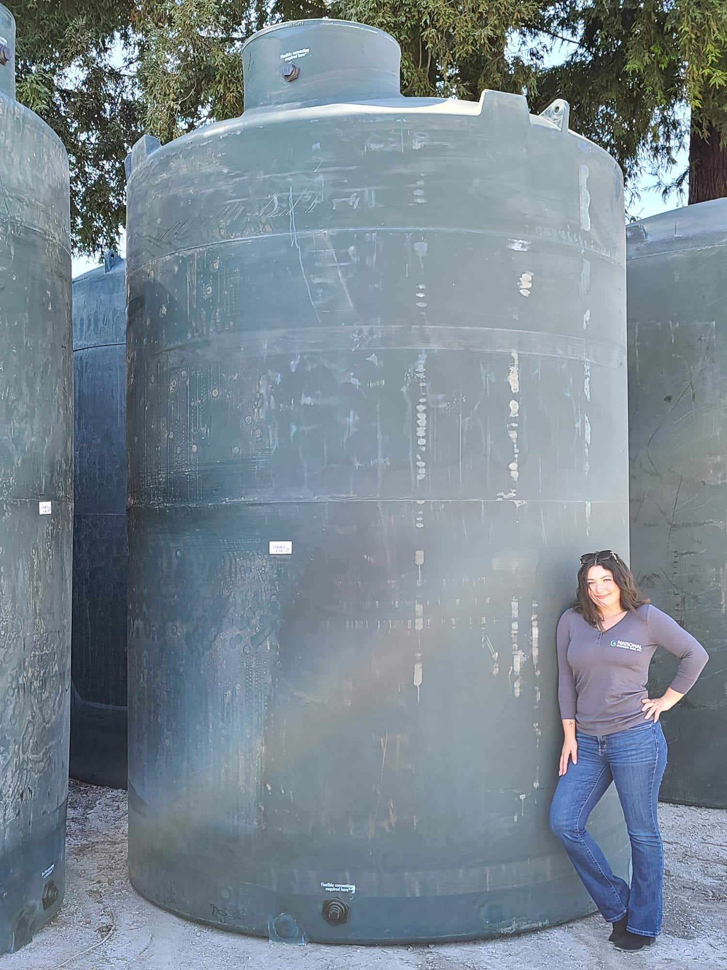 5,000 Gallon Vertical Water Storage Tank 102"D x 159"H